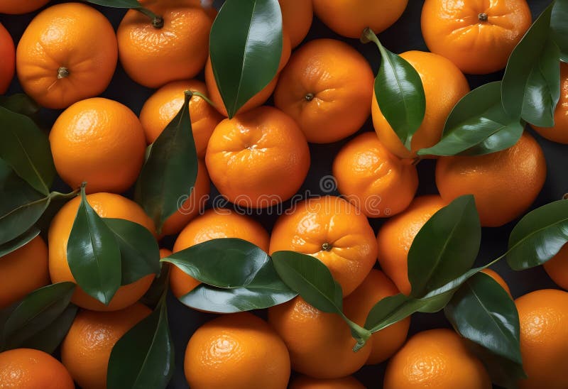 Group of ripe mandarins stock illustration. Illustration of shiny ...