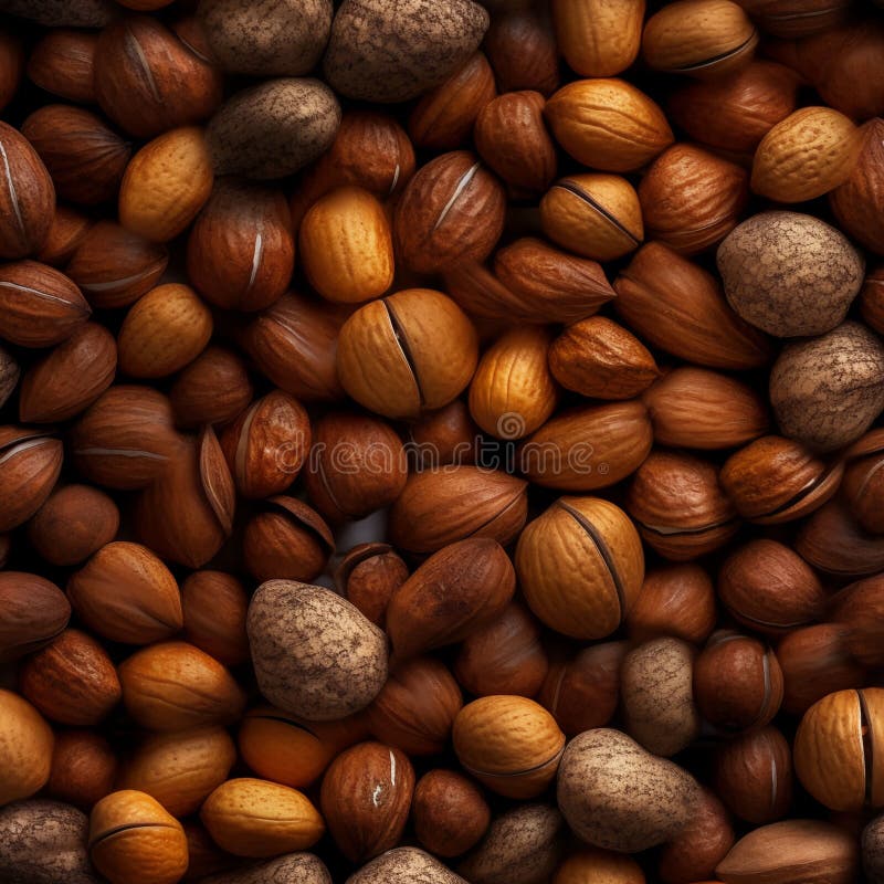AI Generated Illustration of a Stack of Mixed Nuts Stock Image - Image ...