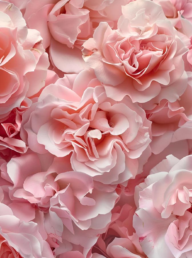 AI Generated Illustration of a Stack of Pink Rose Petals Stock ...