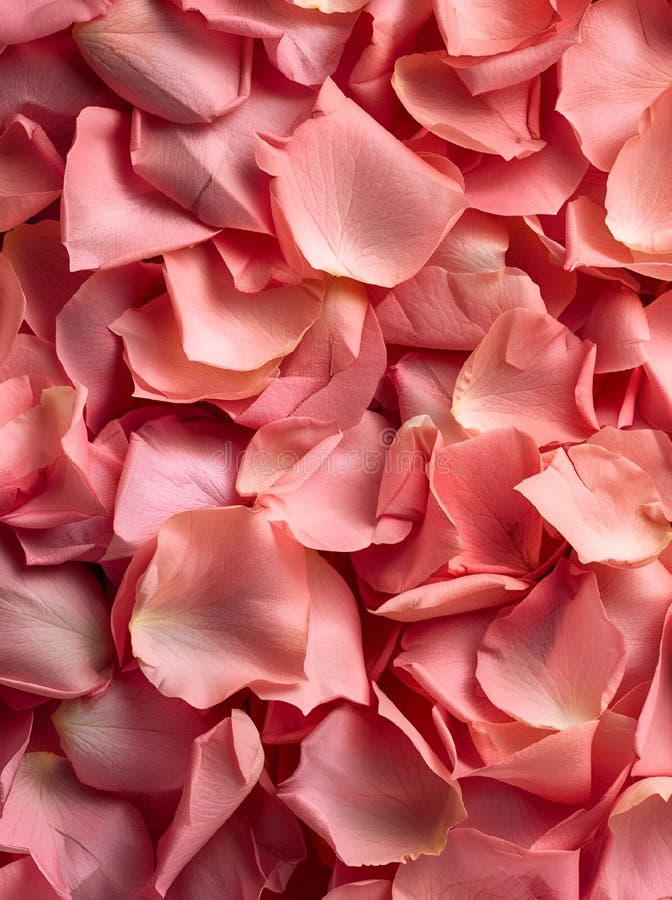 AI Generated Illustration of a Stack of Pink Rose Petals Stock ...