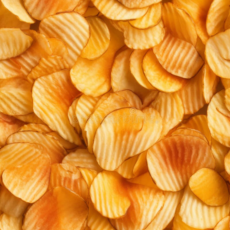 AI Generated Illustration of a Stack of Potato Chips Stock Photo ...