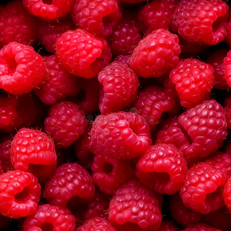 AI Generated Illustration of a Stack of Raspberries Stock Illustration ...