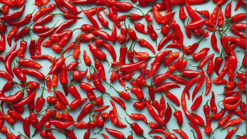 AI Generated Illustration of a Stack of Red Chili Peppers Stock ...
