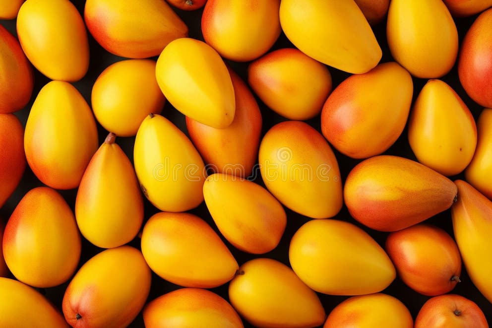 AI Generated Illustration of a Stack of Ripe Mangoes Stock Illustration ...