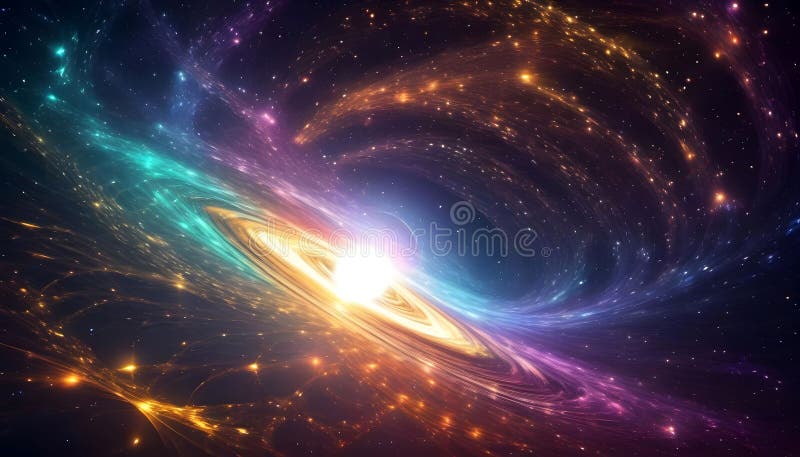 AI Generated Illustration of a Starry Night Sky with a Galaxy Present ...