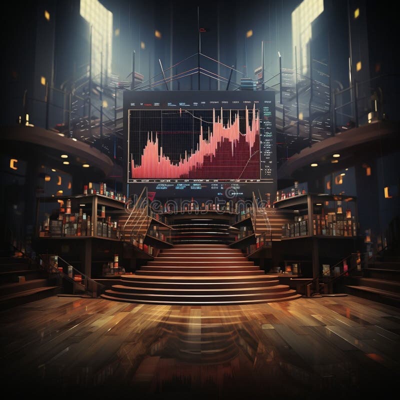 AI-generated Illustration of Statistics Projected Onto a Large Screen ...