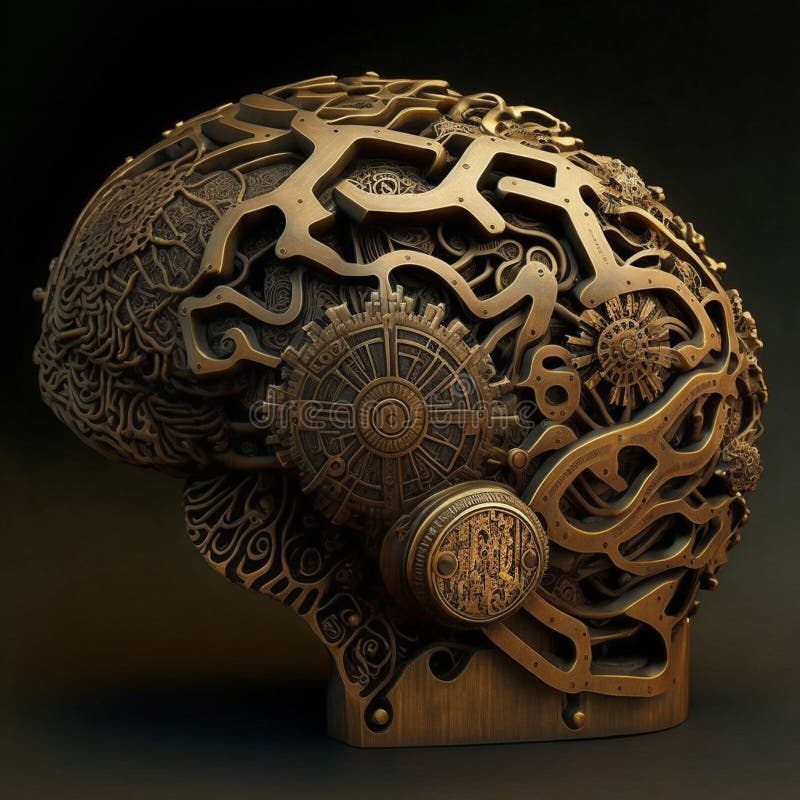 AI Generated Illustration of Steampunk Clockwork Stock Illustration ...