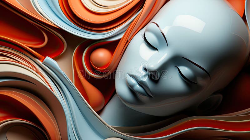 AI Generated Illustration of a Combination of Abstract Forms and a ...