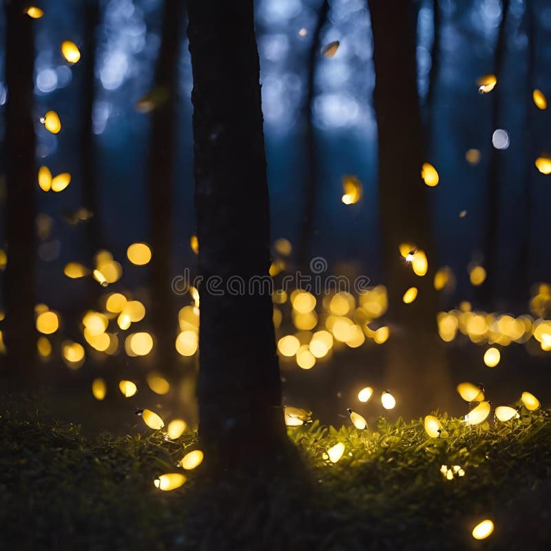 AI Generated Illustration of a String of Yellow Fairy Lights Hanging ...