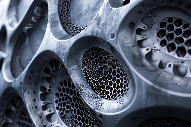 Several Holes in a Piece of Cement that Looks Like a Structure Stock ...