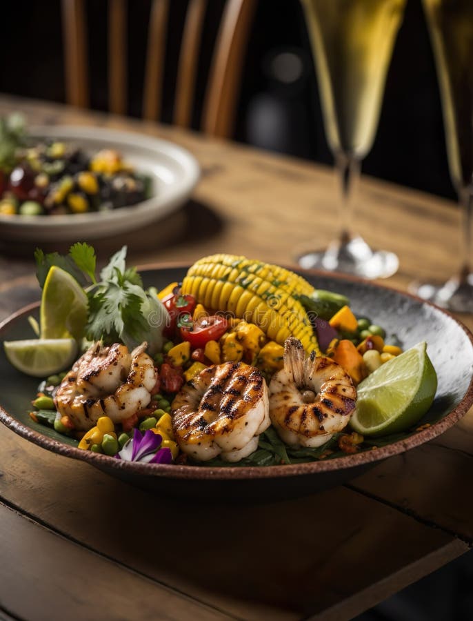 Fantastic Culinary Feast stock illustration. Illustration of culinary ...