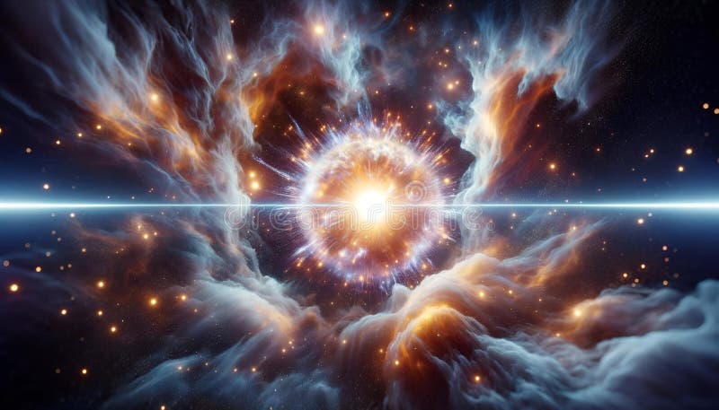 The Stars and Comets in Outer Space Together and are Glowing in the ...