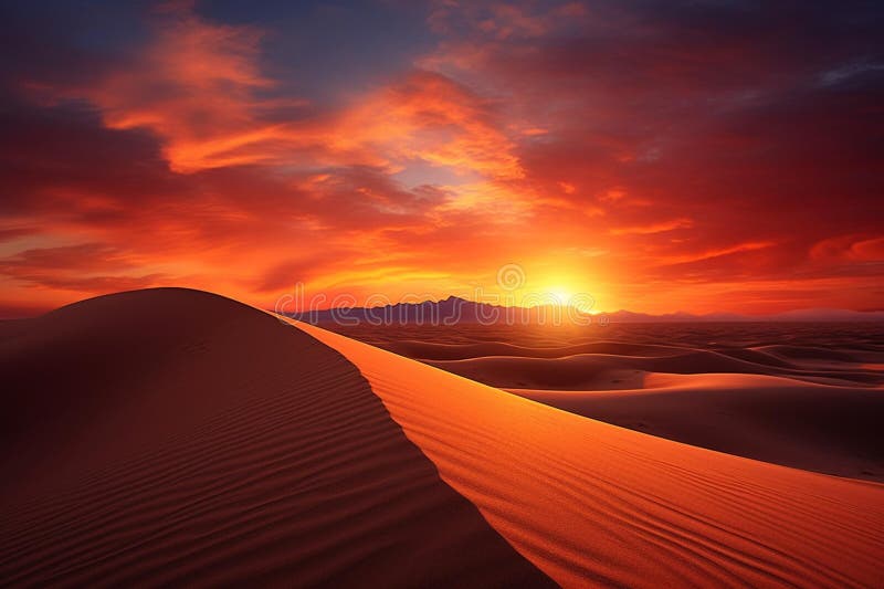 AI Generated Illustration of a Stunning Landscape View of a Desert ...