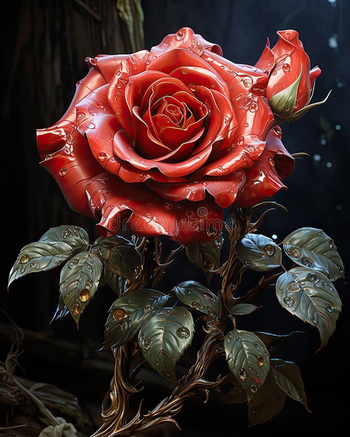 Immortalize the Timeless Elegance of a Rose, Symbolizing Love and ...