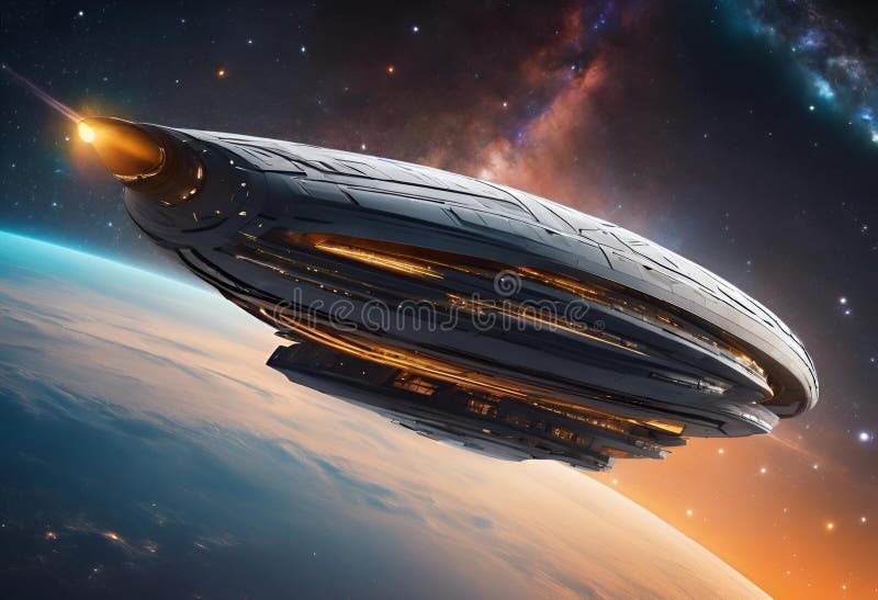 AI Generated Illustration of a Stunning Sci-fi Image with Spaceships ...