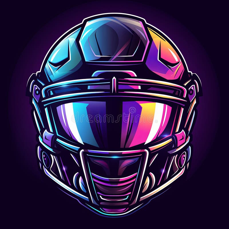 AI Generated Illustration of Stylized Logo of a Helmet Concealing the ...