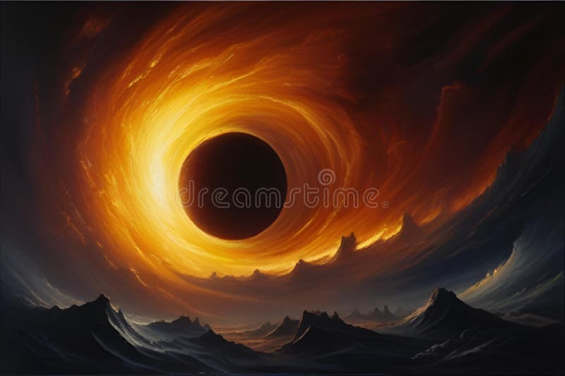 AI Generated Illustration of Sun S Core Becomes a Black Hole and Eating ...