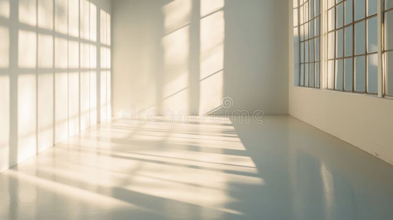 AI-generated Illustration of Sunlight Streaming through Large Windows ...