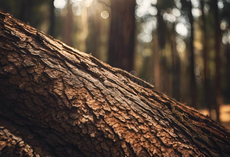 AI-generated Illustration of a Textured Tree Break Surface in a Forest ...