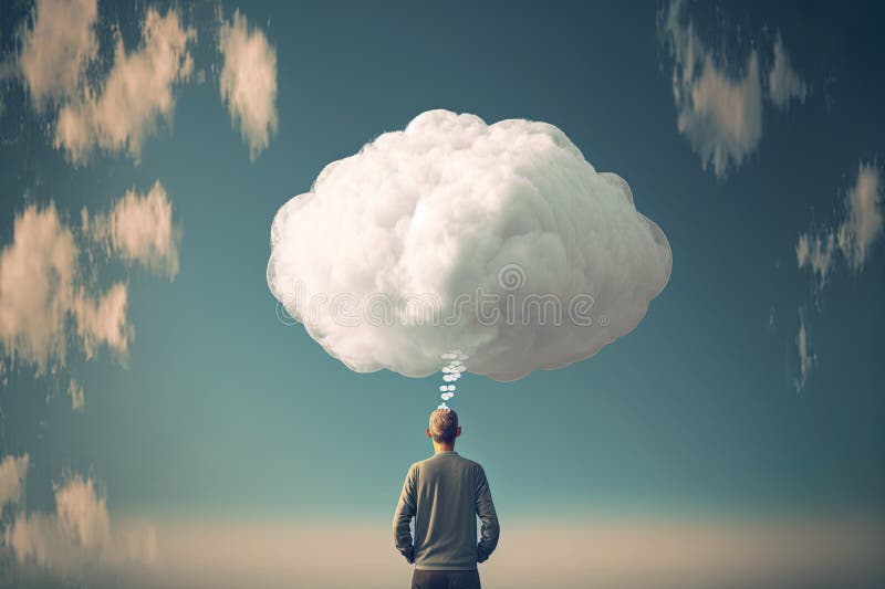 AI Generated Illustration of a Thinking Person with and His Mind ...