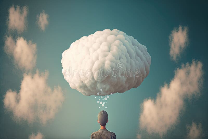 AI Generated Illustration of a Thinking Person with and His Mind ...