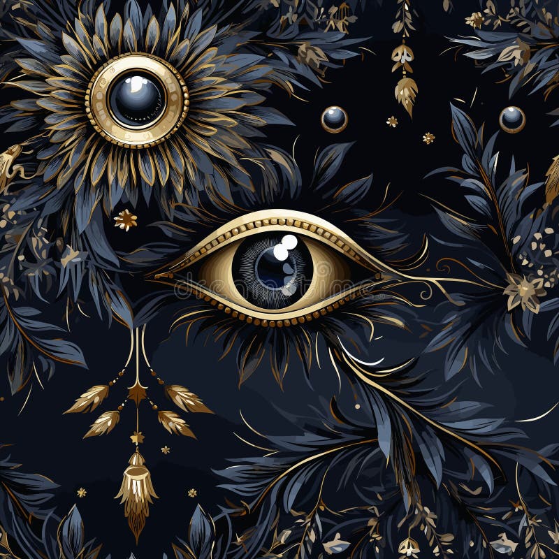 AI Generated Illustration of a Third Evil Eye Pattern Stock ...