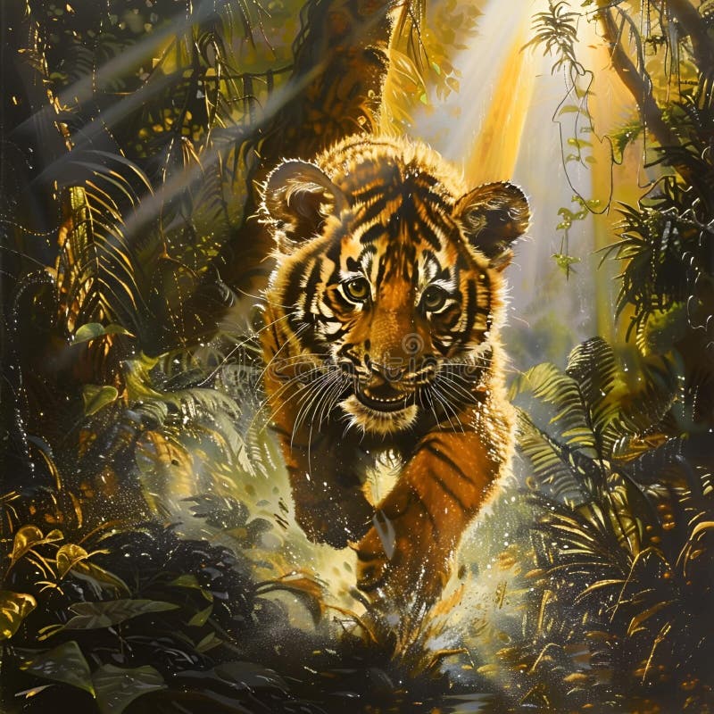 Leaping Tiger Stock Illustrations – 168 Leaping Tiger Stock ...