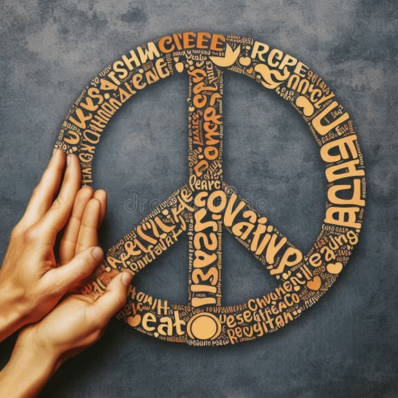 Illustration To Represent Peace Using Elements of Nature Such As ...