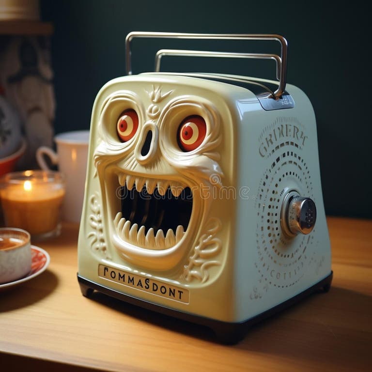 AI Generated Illustration of a Toaster with a Gothic Horror Theme Stock ...