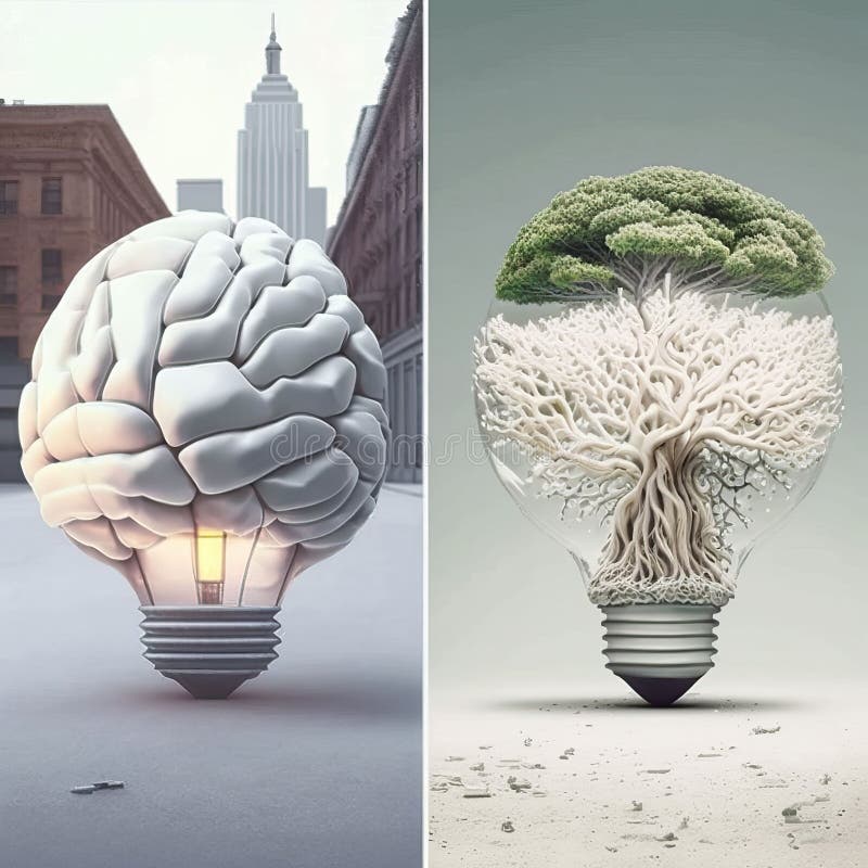 A Tree that Has a Brain Inside it and an Image of the Brain Inside of ...