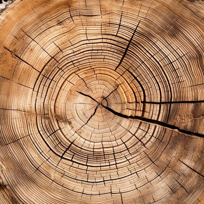 AI Generated Illustration of a Tree Stump Featuring the Annual Rings ...