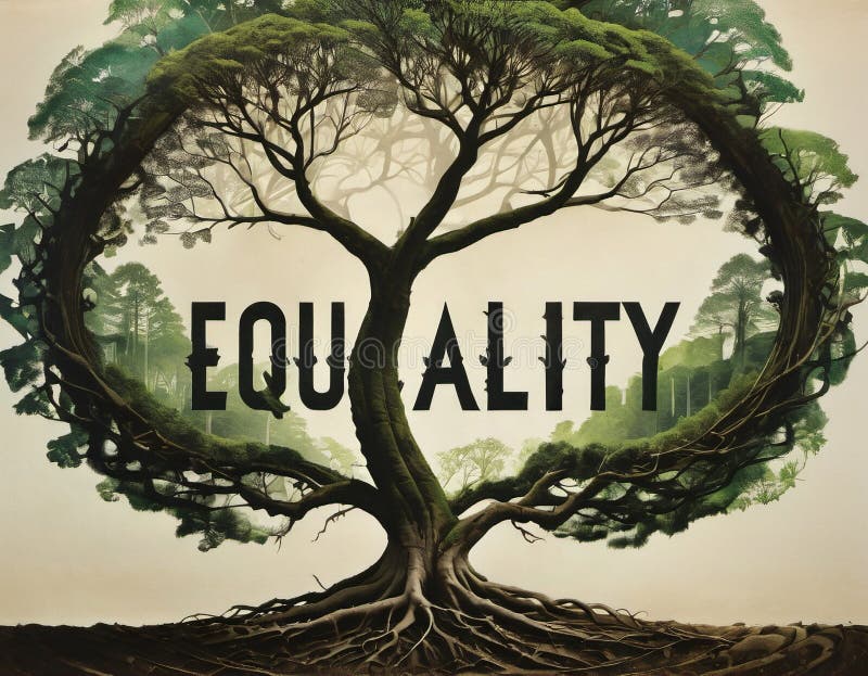 AI-generated Illustration of a Tree with the Word Equality Stock ...