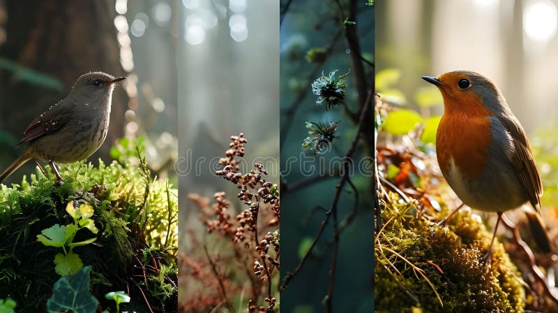 AI-generated Illustration of Two Birds Pictured in Their Natural ...