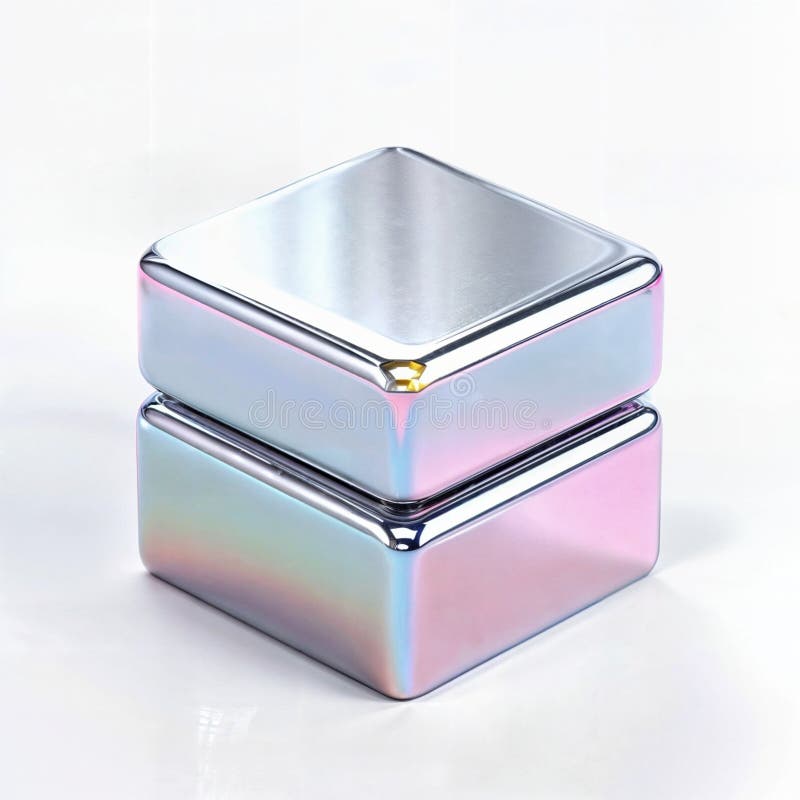 AI Generated Illustration of Two Metal Boxes Stacked Together in a ...