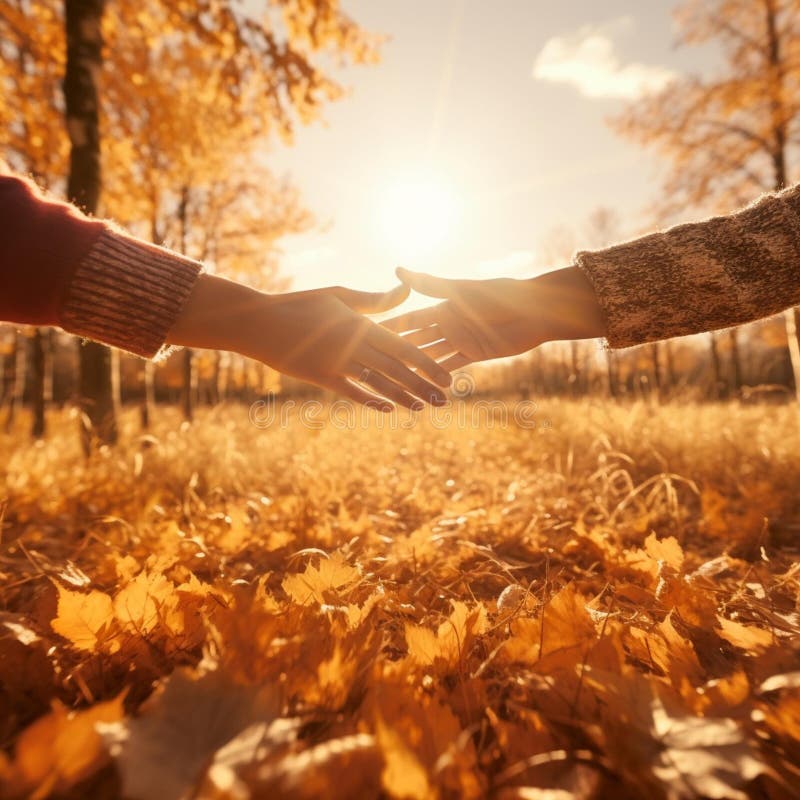 AI Generated Illustration of Two People Shaking Hands in Sunlight in ...