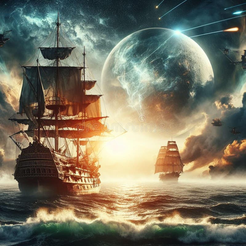 The Cosmic Colonization stock illustration. Illustration of cosmos - 303202623