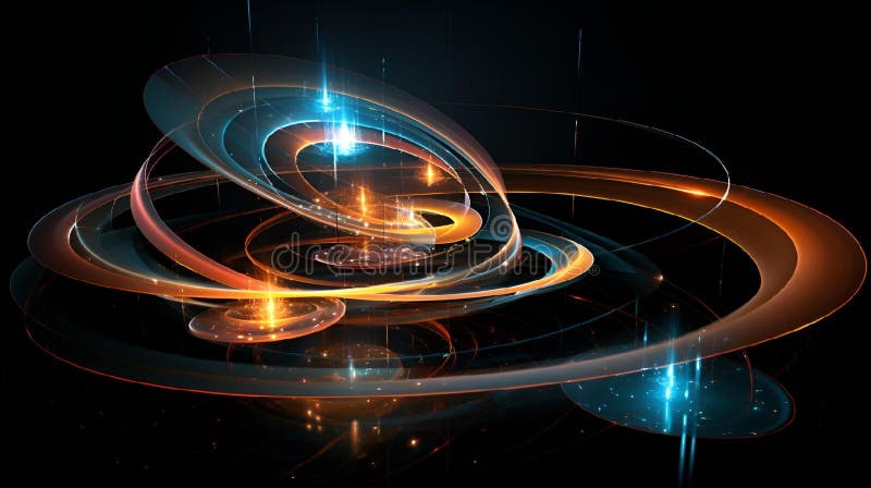 AI-generated Illustration of Two Silver Metallic Spheres in a Spiral ...