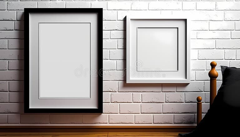 AI Generated Illustration of Two White Frames in Different Sizes ...