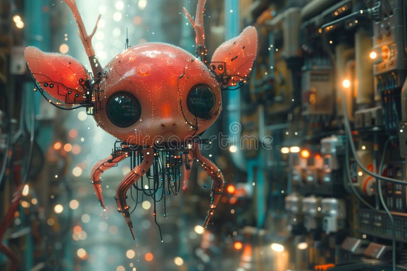 AI Generated Illustration of a Unique Creature Hanging from an Urban ...