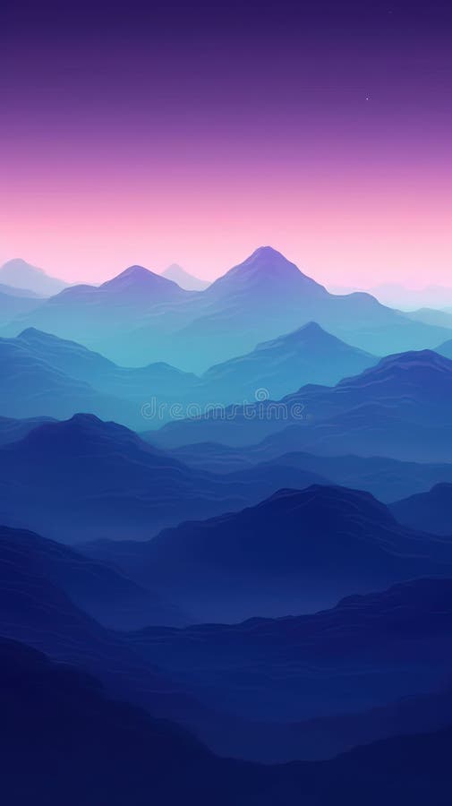 AI Generated Illustration of a Valley with Distant Mountains ...