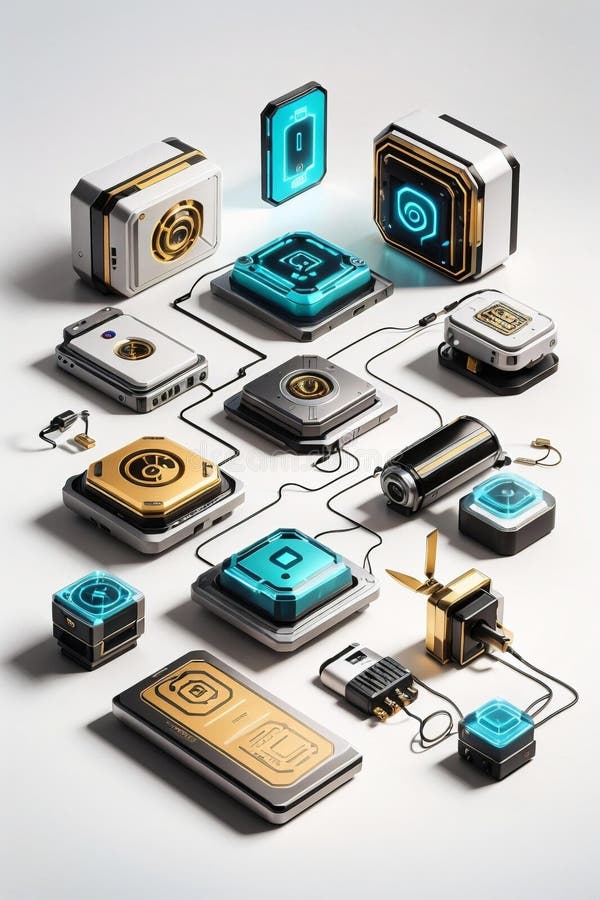 Electronic Gadgetry Stock Illustrations – 144 Electronic Gadgetry Stock ...