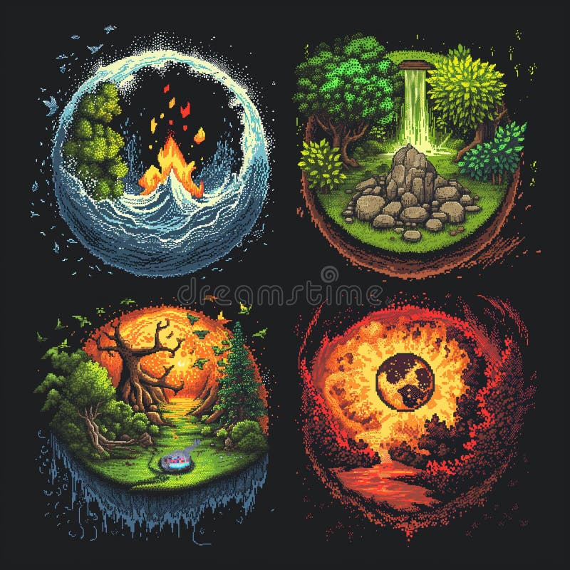 Environment Foliage Earth Air Water Fire Ai Stock Photos - Free ...