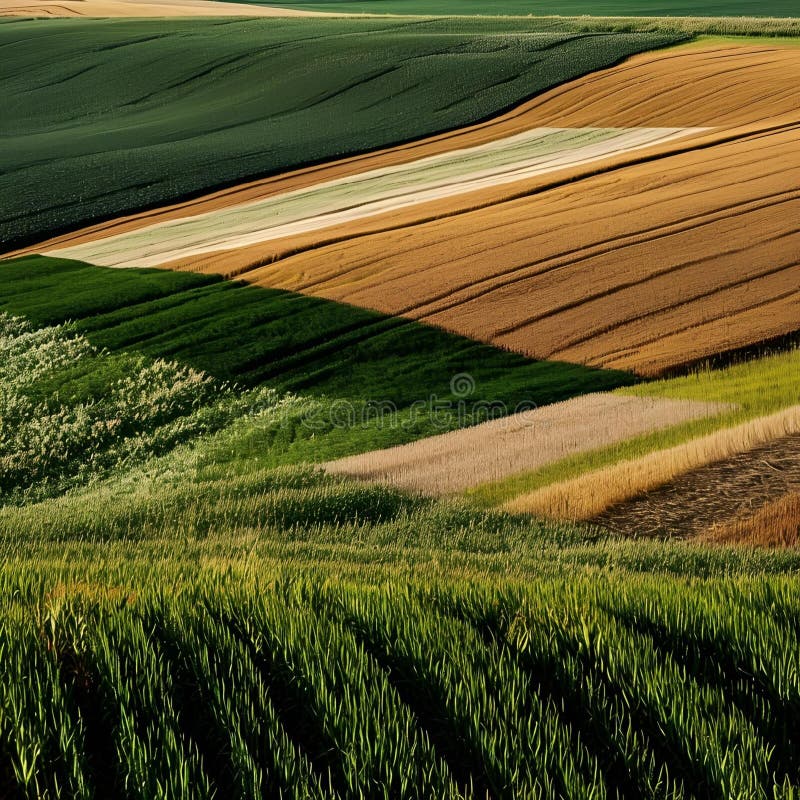 AI Generated Illustration of a Vast, Sprawling Countryside, with Open ...