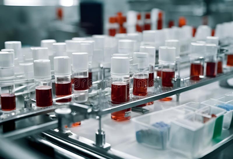 AI-generated Illustration of Vials on a Shelf in a Laboratory Setting ...