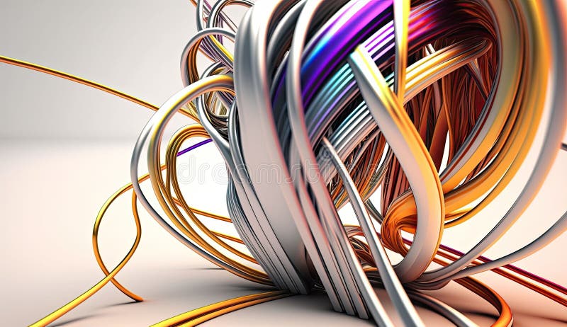 AI Generated Illustration of a Vibrant Abstract Artwork of Multi ...