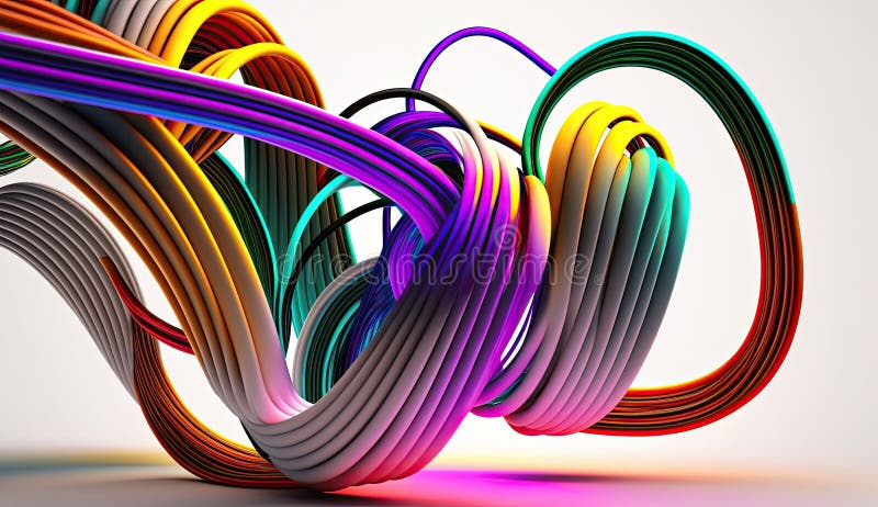 AI Generated Illustration of a Vibrant Abstract Artwork of Multi ...