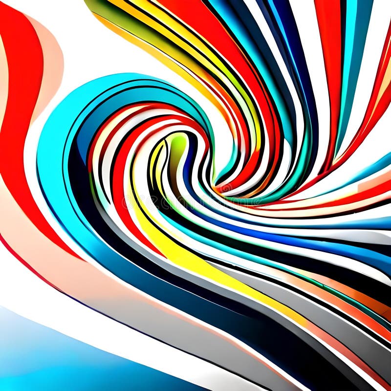 An Abstract Colored Swirl that Has Been Created by Many Colors Stock ...