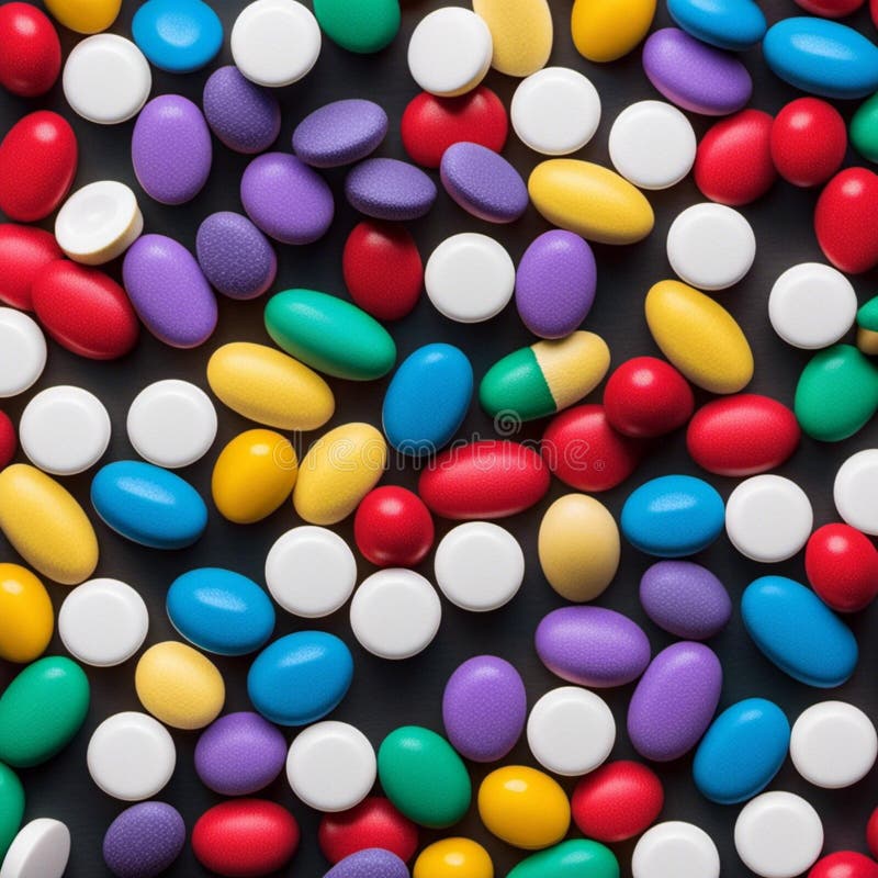 AI Generated Illustration of a Vibrant Array of Assorted Colorful Candy ...