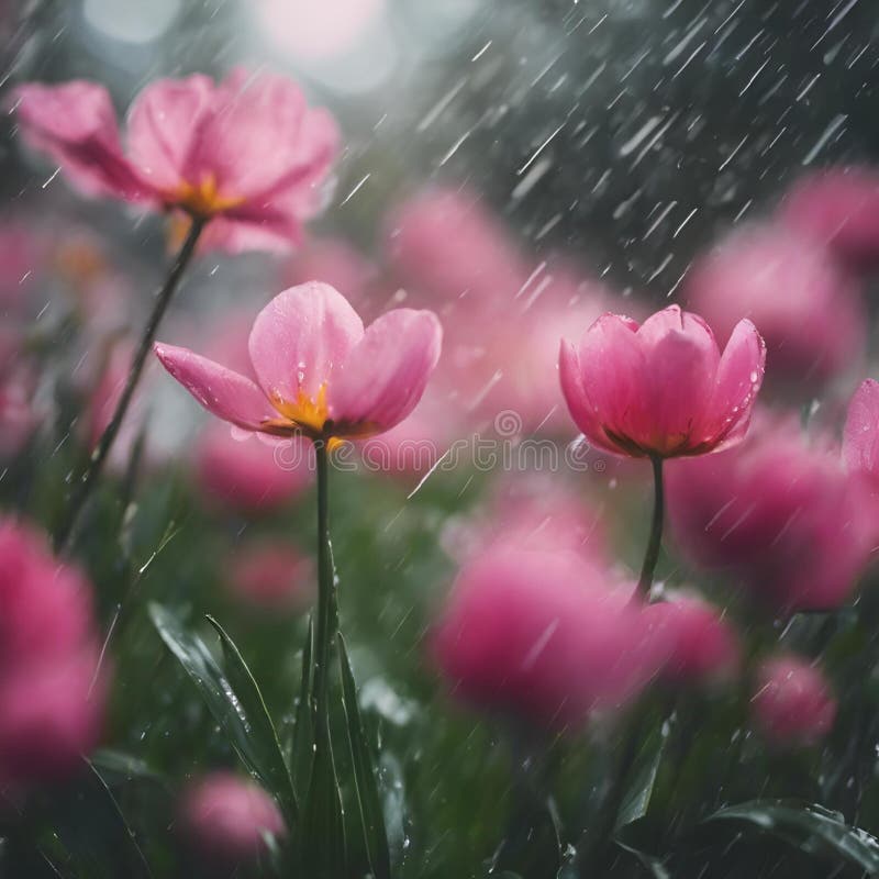 AI Generated Illustration of a Vibrant Array of Pink Flowers ...