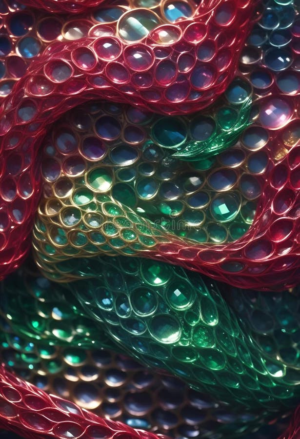 AI Generated Illustration of a Vibrant Backdrop of an Array of Fractal ...